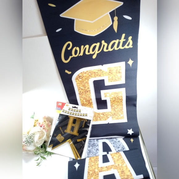 Party Supplies | Congrats Grad Door Sign And Happy Graduation Banner ...
